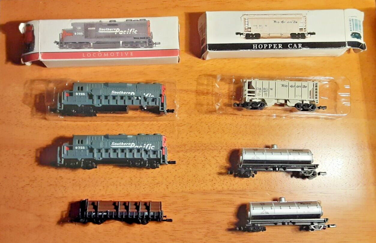 Southern Pacific Lot of 6 Mini Plastic Train Cars Brand High Speed | eBay