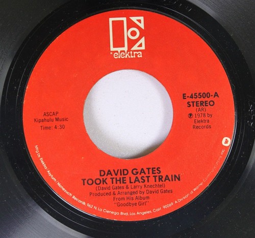 Pop Promo Nm! 45 David Gates - Took The Last Train / Ann On Elekra | eBay