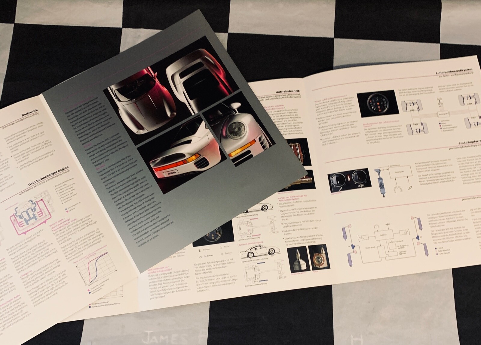 SIGNED HELMUTH BOTT & MANFRED BANTLE PORSCHE 959 ART & CAR EDITION ...