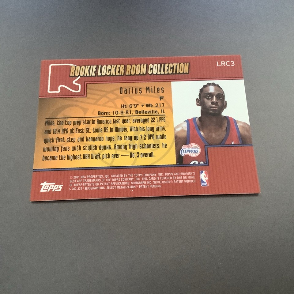 2000-01 Bowman’s Best Darius Miles RC Locker Room Clippers NM | eBay