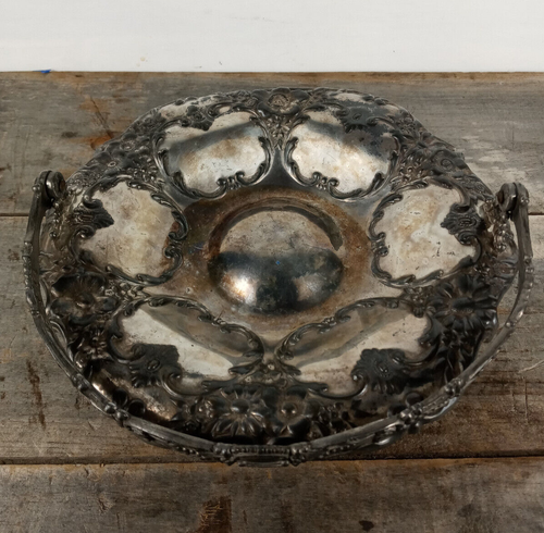 Vintage Colonial Silver Company Quadruple Plate Hanging Basket Dish | eBay