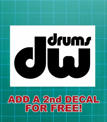 DW Drums Logo Bass Drum Decal Sticker available in multiple colors BOGO ...