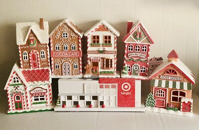 Target Bullseye Playground Light Up Mini Christmas Village Full set of ...