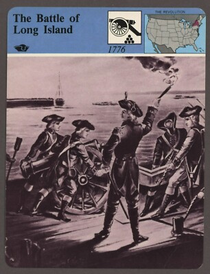 The Battle of Long Island Story of America Revolution History Card | eBay