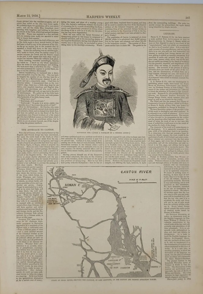 Harper's Weekly 3/13/1858 President Buchanan reception + cabinet/ 2nd Opium War | eBay