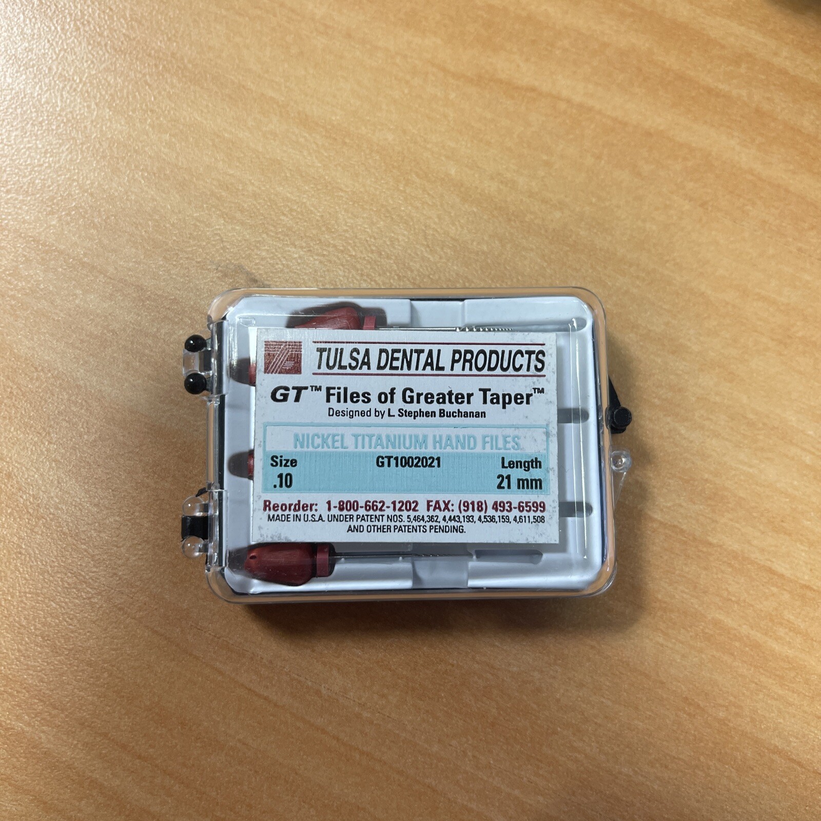Tulsa Dentsply GT1002021 Nickel Titanium Dental Hand Files | Size .10 ...