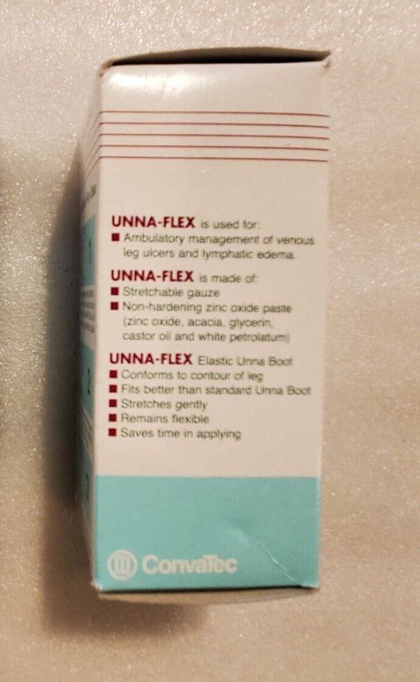 Convatec Elastic Unna Boot Unna-Flex Bandage 4 Inches x 10 Yards (NEW ...