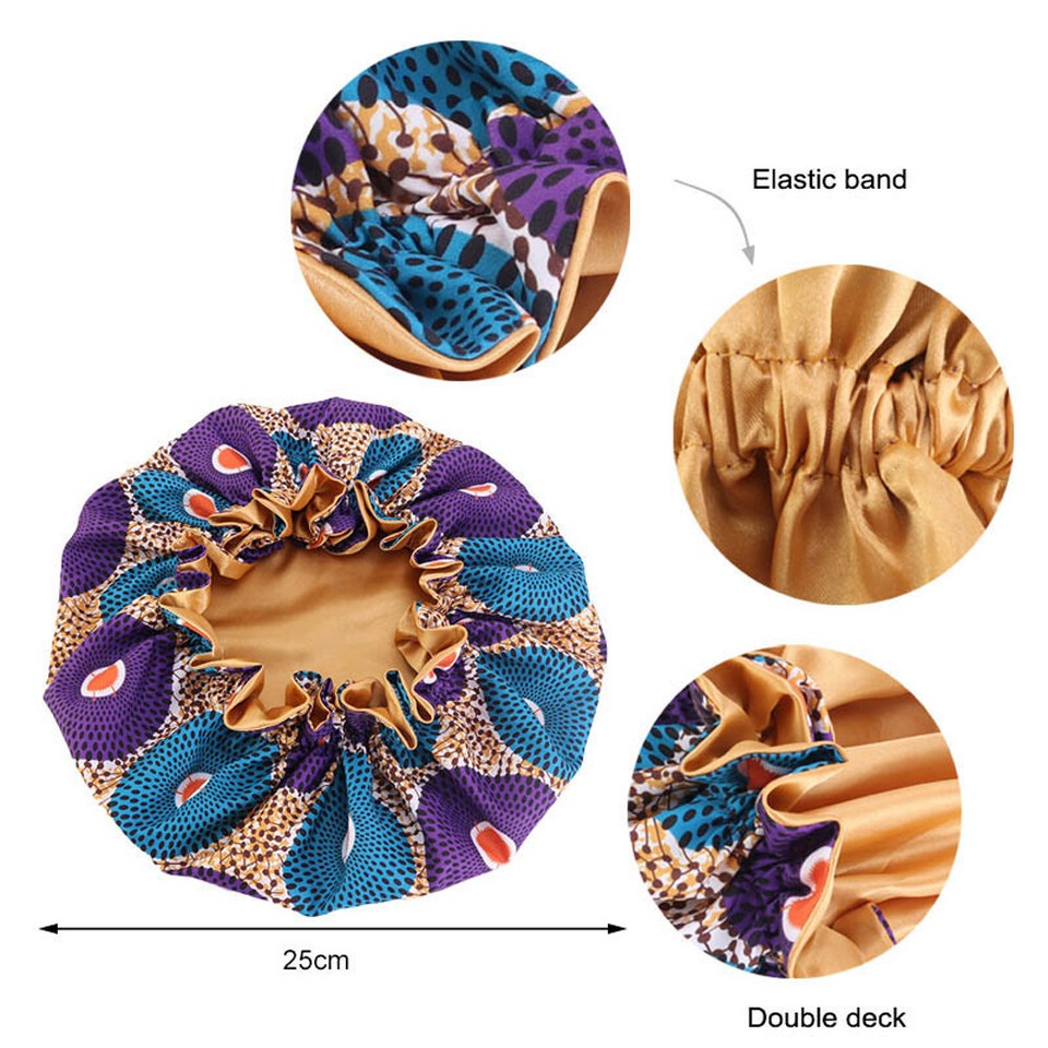 Kids Satin Bonnet Sleep Night Cap Bonnet Baby Hat Beanie African Print ...