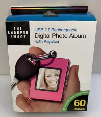 The Sharper Image 1.4” Digital Photo Album with Keychain USB 2.0 ...