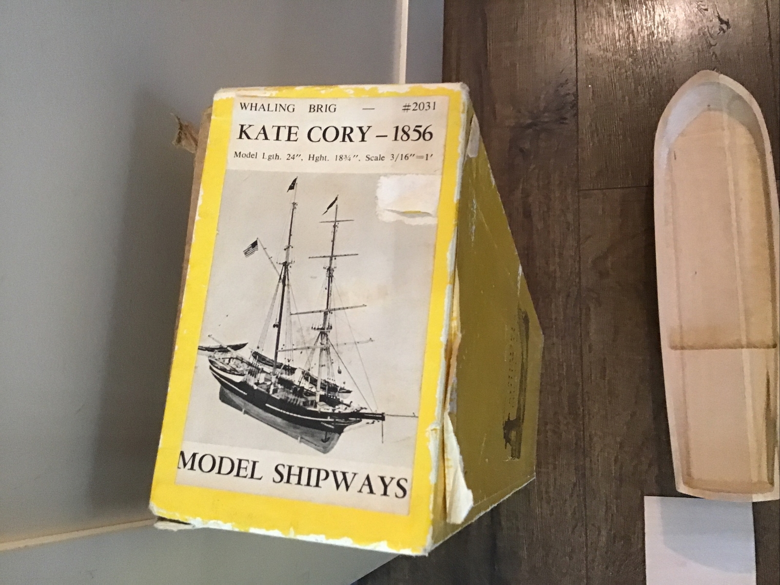 NEW NOS MODEL SHIPWAYS #2301 "KATE CORY" WHALING BRIG 1856 WOOD ...