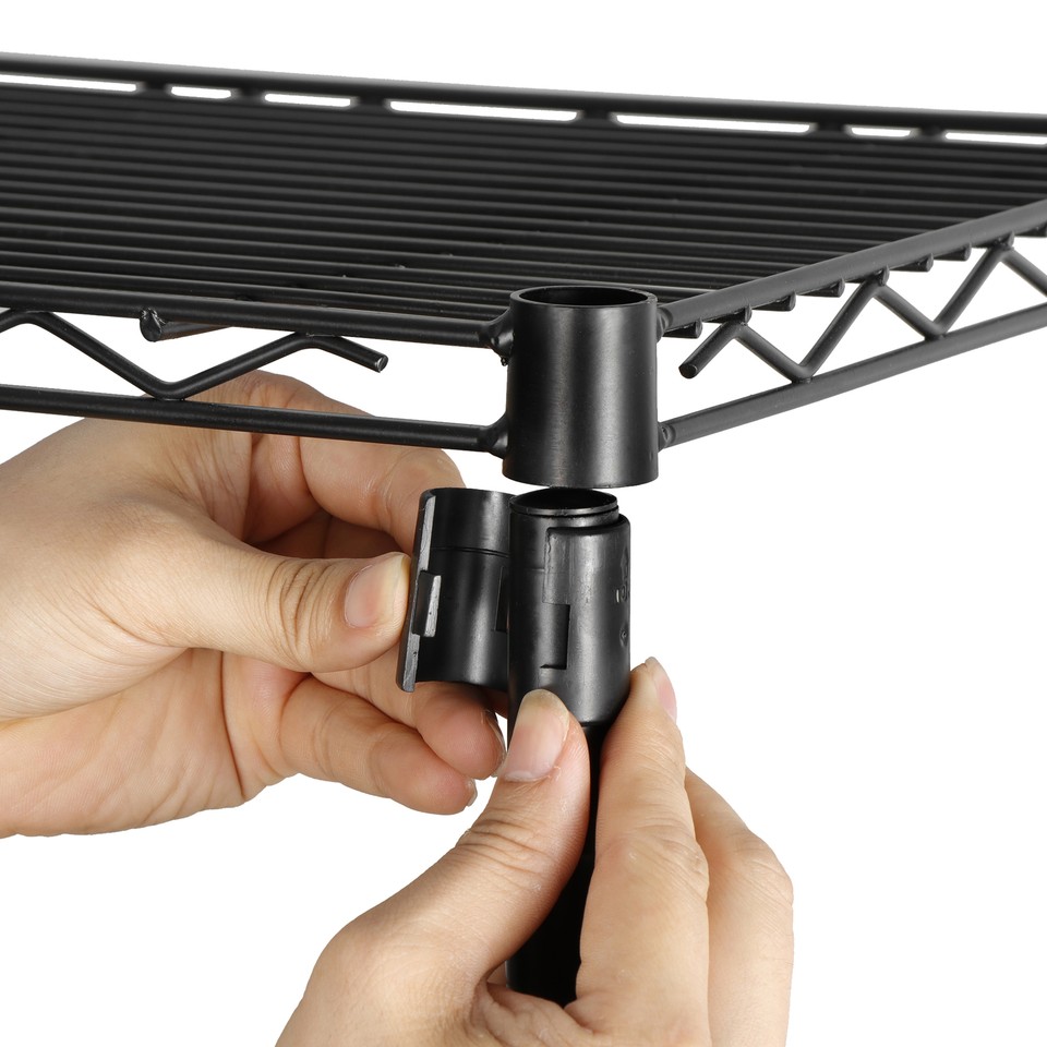 4 Shelf Wire Shelf Rack djustable Kitchen Storage Steel Rack Organizer ...