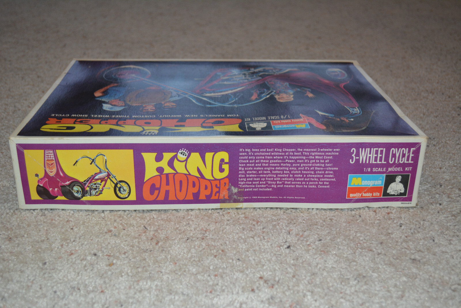 RARE VINTAGE 1969 MONOGRAM TOM DANIEL'S 1/8 KING CHOPPER TRIKE MODEL ...