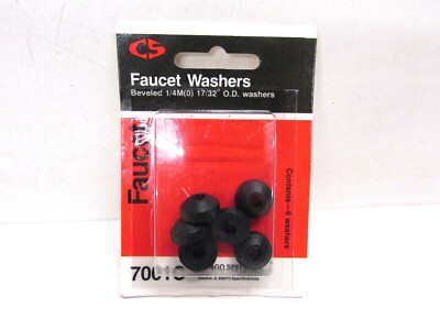 CHICAGO SPECIALTY BEVELED FAUCET WASHERS, BEVELED 1/4M(0), 17/32" O.D ...