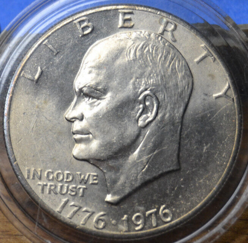 1776-1976 Eisenhower Liberty Bell Moon Silver One Dollar US ...