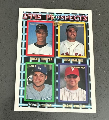 1995 Topps #237 Brian Hunter / Jose Malave / Karim Garcia / Shane ...