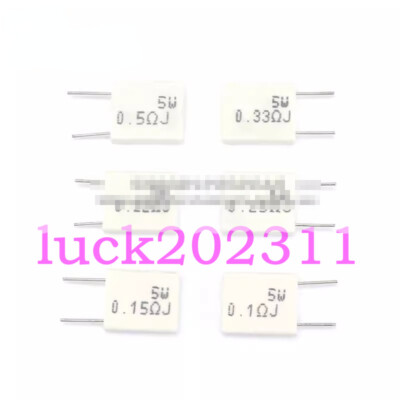5pcs NEW 5w resistor 0.01/0.015/0.022/0.1/0.22/0.33/0.5 euro 5 ...