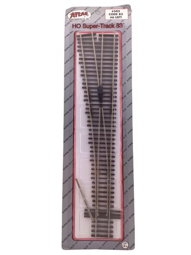 Atlas Model Railroad HO Scale Code 83 Left Hand Turnout Super-Track ...