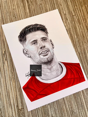 Dominik Szoboszlai Inspired pencil drawing A4 Print ORIGINAL ARTWORK ...