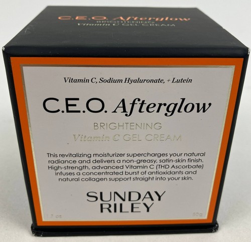 Sunday Riley CEO Afterglow Brightening Vitamin C Gel Cream 1.7 oz 50 g ...