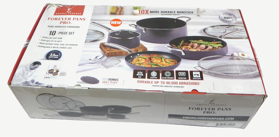 New Emeril Lagasse Forever Pro Pans 10 Piece Cookware Set | eBay