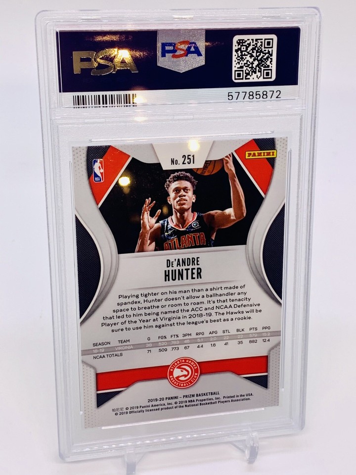 2019-20 Prizm De'Andre Hunter Rookie Card RC #251 PSA 9 MINT Hawks | eBay