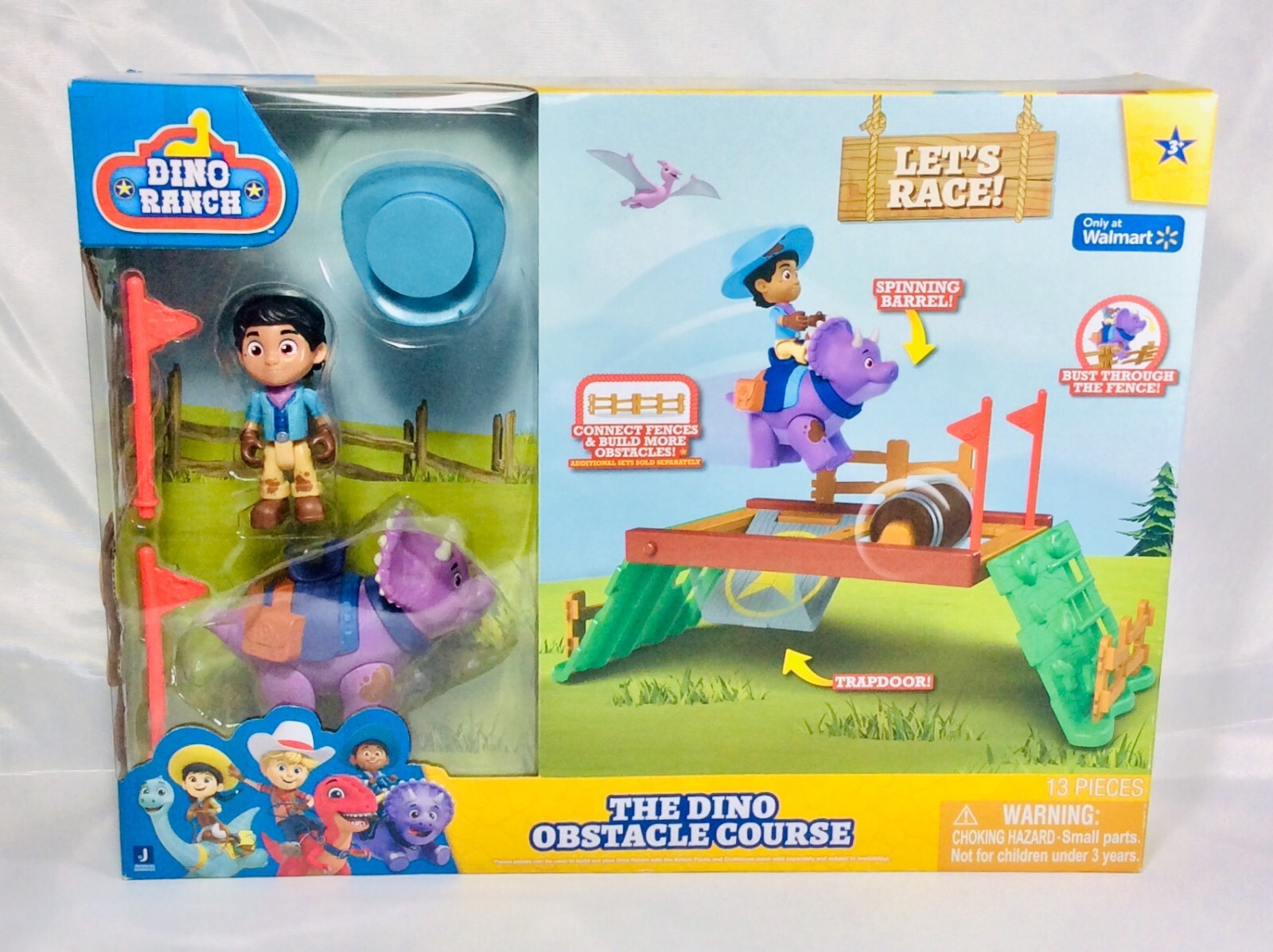 Dino Ranch Dino Obstacle Course Trapdoor Spinning Barrel Crash Through ...