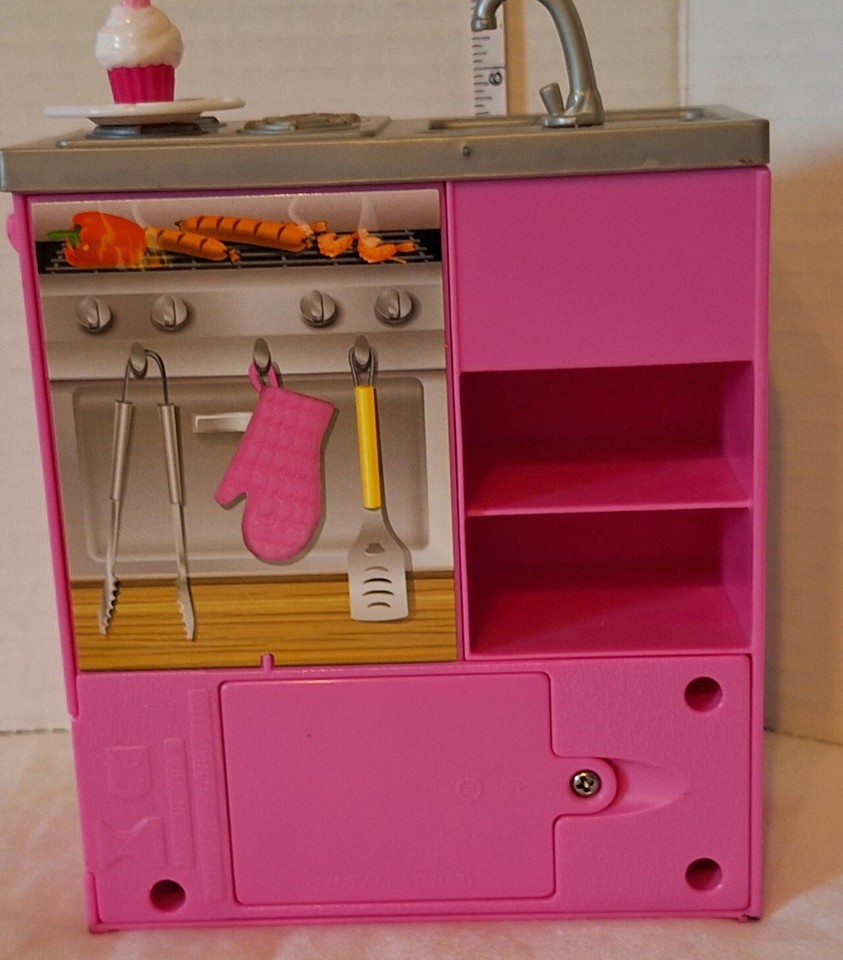 2015 Mattel Barbie Doll House Furniture Kitchen Oven Stove Unit tested ...