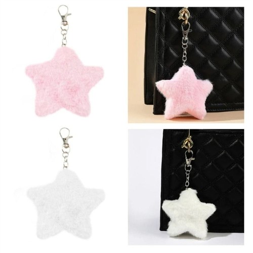 Five-pointed Pentagram Hairball Pompom Star Key Chain Car Key Ring | eBay