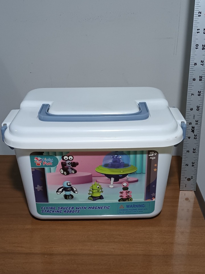 Magnet Robot Toy Sci Fi Complete In Box - Monster Magnetic Ufo Space ...