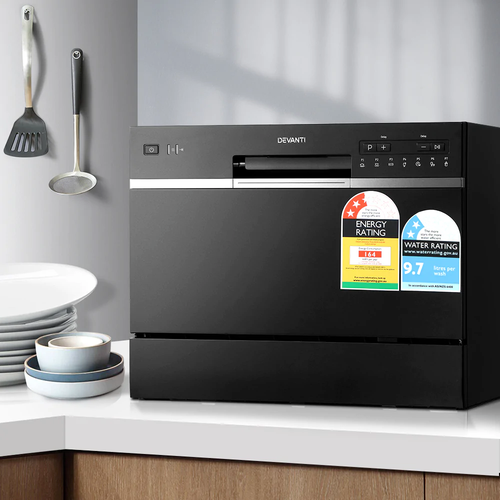 Devanti Benchtop Dishwasher 6 Place Setting Counter Bench Top Dish ...