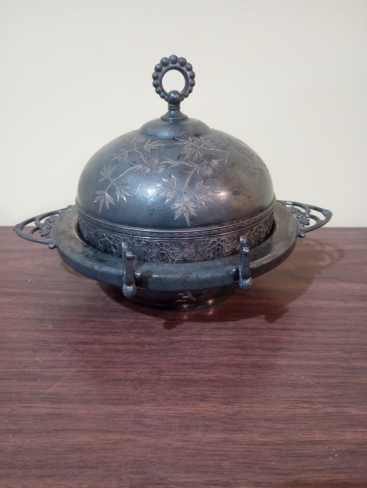 James W Tufts, Boston, Silver, Quadruple Plate, #1940, Butter Dish, 2 ...