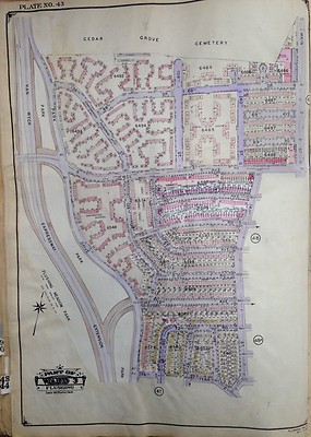 ORIGINAL 1926 E. BELCHER HYDE FLUSHING CEDAR GROVE CEMETERY QUEENS NY ...