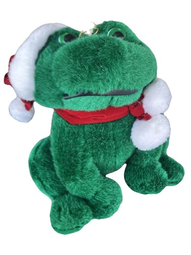 Fun World Freddy the Singing Frog Plush Croaks Jingle Bells Christmas ...