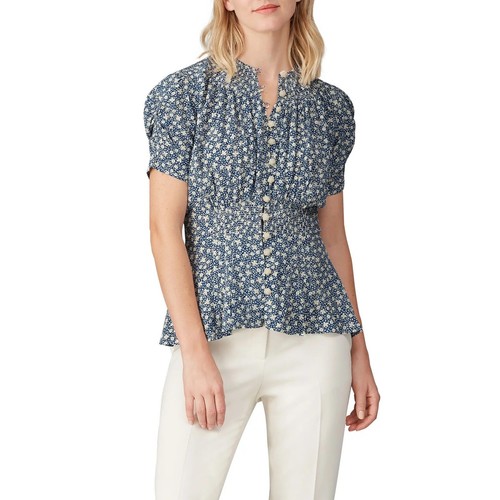 Polo Ralph Lauren 2 Janel Short Sleeve Top Blue Floral | eBay