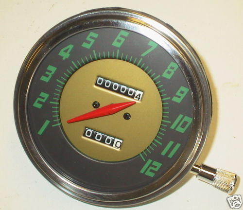 48-61 Face Style 5" SPEEDOMETER Panhead Shovelhead Evolution Sportster ...