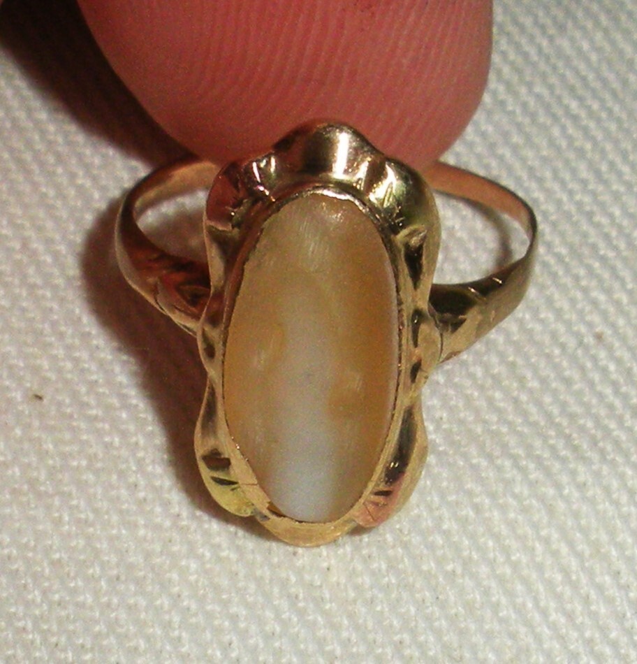 ANTIQUE VICTORIAN 10K GOLD VERY WORN CARVED SHELL CAM… - Gem