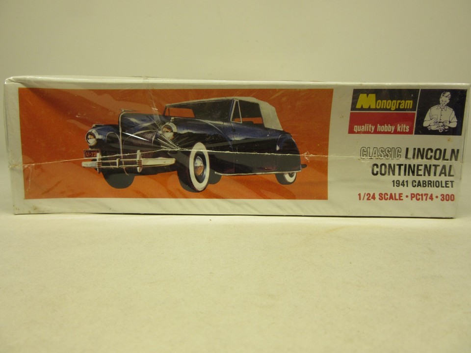 Monogram #PC174-300, Classic Lincoln Continental, 1941 Cabriol, 1/24 ...