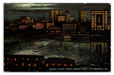 1910s- Night View From North Side Pittsburgh, Pennsylvania Postcard ...