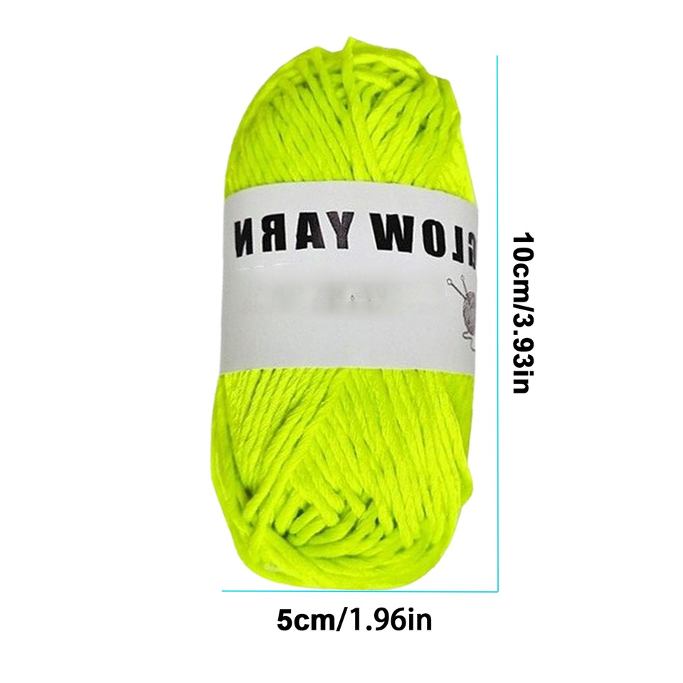 Chunky Yarn Glow In The Dark Polyester Luminous DIY Hand Knitting ...