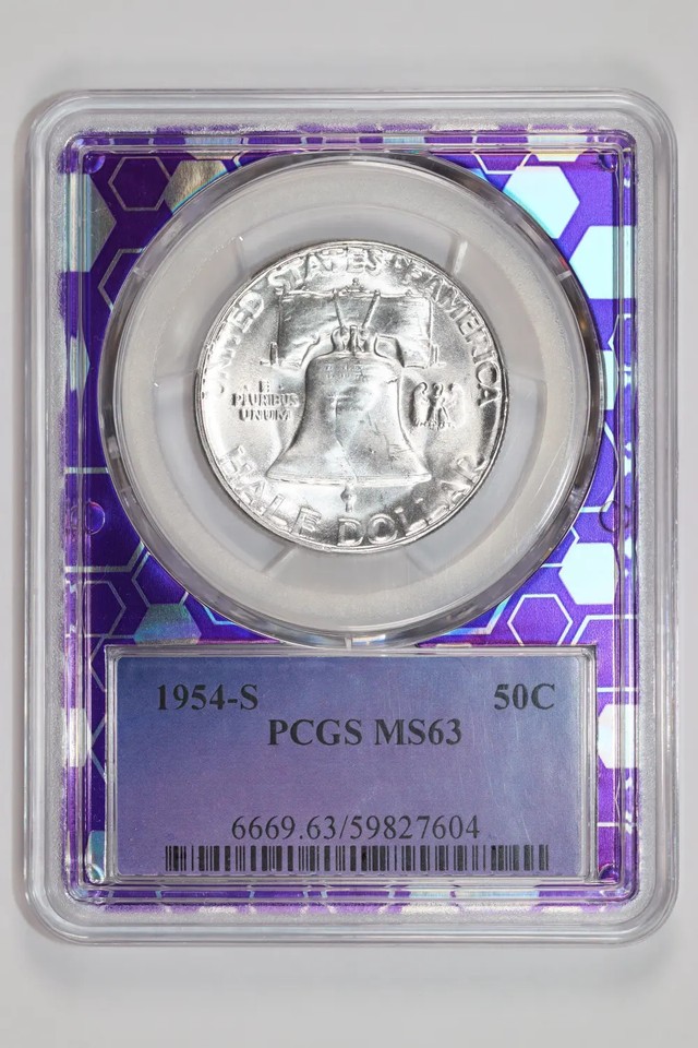1954-S FRANKLIN HALF DOLLAR PCGS MS63 TRADER BEA SLAB | eBay
