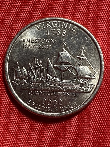 2000 D Virginia State Quarter 25c Off-Center Misstrike Mint Error | eBay