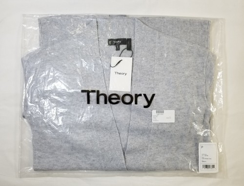 NWT Theory Cashmere Relaxed Open Front Cardigan Whale Grey Size P(XS ...