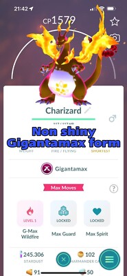 Non Shiny Charizard Giga max - Tr-de 20k stardust | eBay