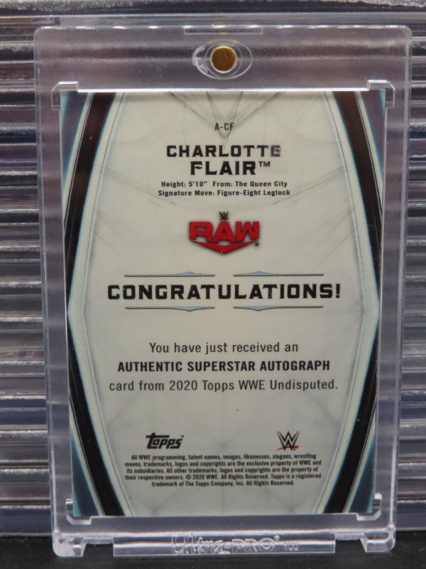 2020 Topps WWE Undisputed Charlotte Flair Superstar Autograph Auto #95/ ...