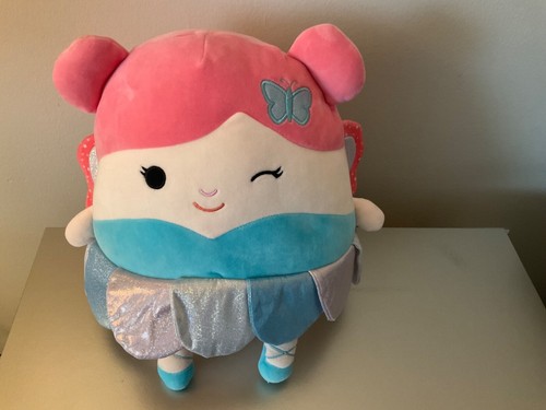 Squishmallow Maxine Fairy Butterfly Winking 13" Plush Pillow Ballerina ...