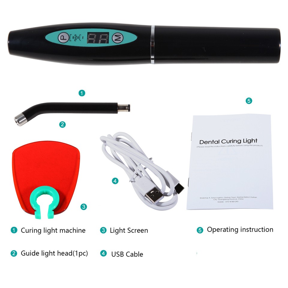Dental Wireless Cordless LED Cure Curing Light Lamp 1500mw 5W Tool ...