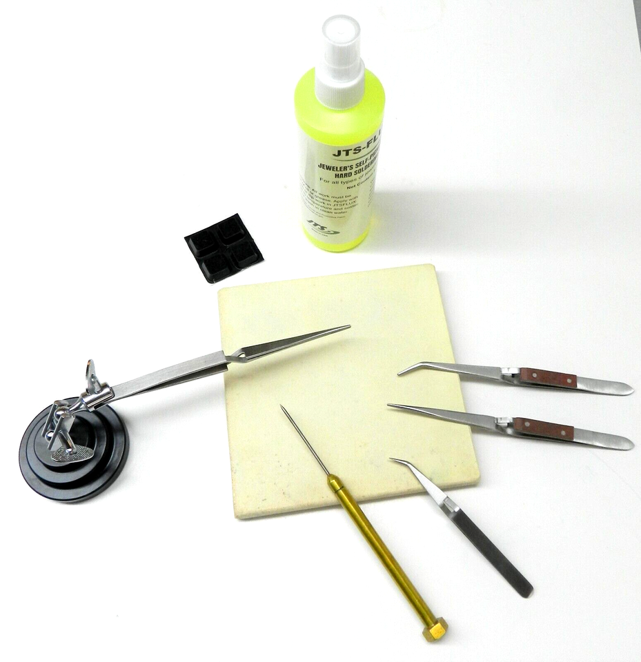 Jewelry Soldering Tools Kit Ceramic Solder Board Third Hand Pick ...