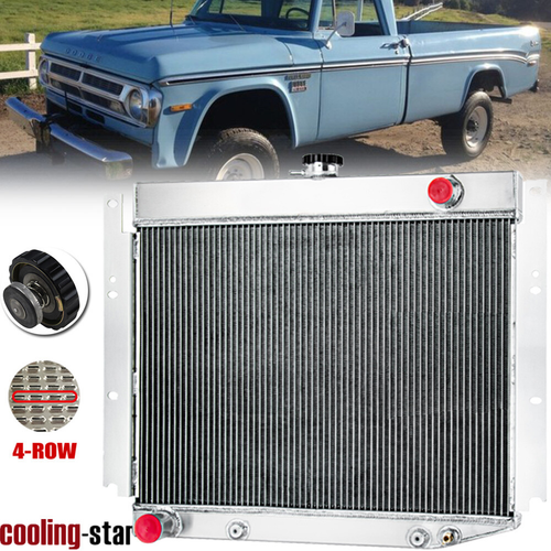 4-Core Radiator For 1969-1971 Dodge D100 D200 D300 W100 W200 W300 ...