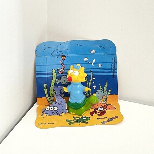 1990 Simpsons Maggie Figure on Turtle with Rare Undersea Background ...