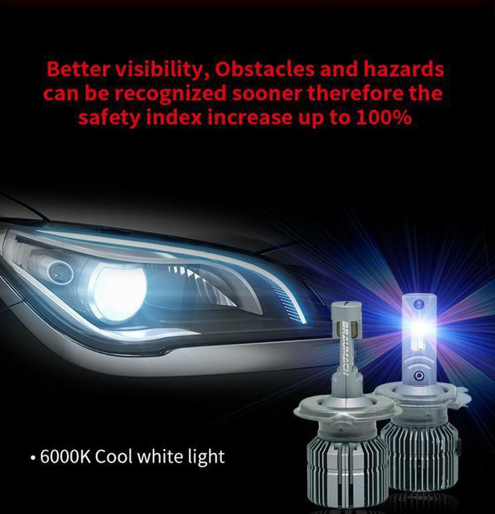 BRAUMACH 6000K LED Headlight Bulbs Globes H11 For Citroen C5 HDi Break ...